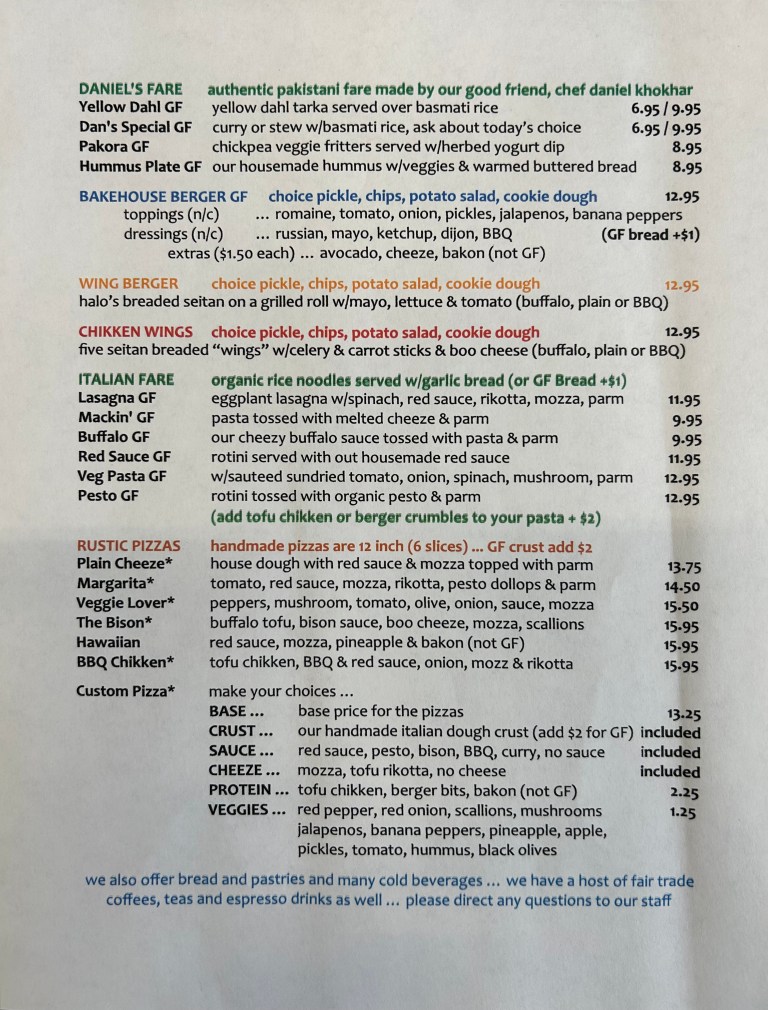 Menu – Rock Hill Bakehouse & Cafe